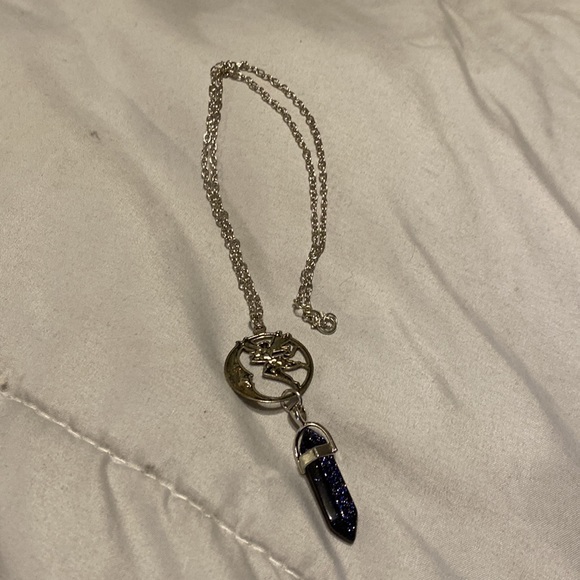 Jewelry | 2 Silver Plated Chain With Drop Pendant 1000 | Poshmark